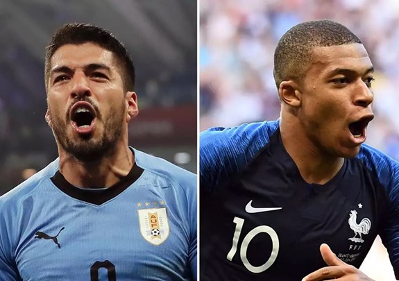 21 giờ ngày 6-7, Uruguay-Pháp: Đêm của Suarez hay Mbappe?
