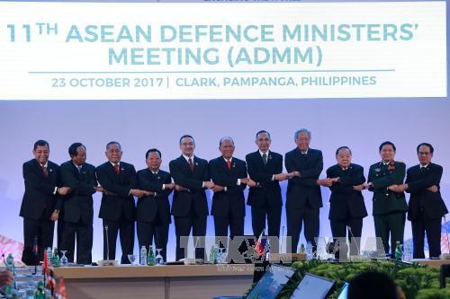 ASEAN defense ministers meet with Chinese, Japanese and US counterparts
